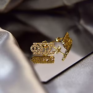 Sorority Shop Sigma Kappa Earrings — SK 18K Gold Plated Sorority Gifts Earrings, Long-Lasting Sigma Kappa Gifts for Women