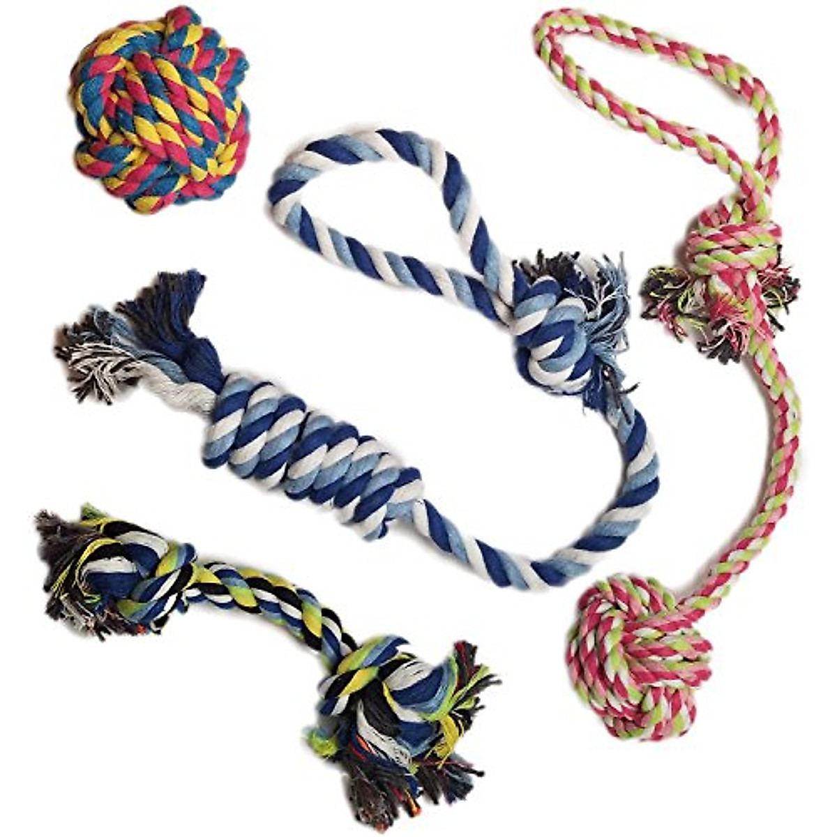 Otterly Pets Puppy Dog Pet Rope Toys for Small to Medium Dogs (Set of 4)