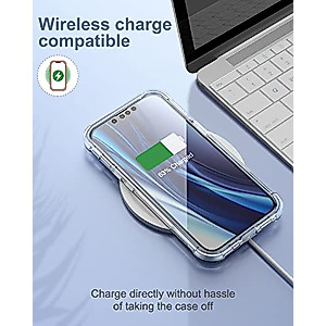 SURITCH for iPhone 13 Pro Clear Case 6.1" (Only), [Built-in Screen Protector] Full Body Protective Hard Shell+Soft TPU Phone Case for iPhone 13 Pro -(Full Clear)