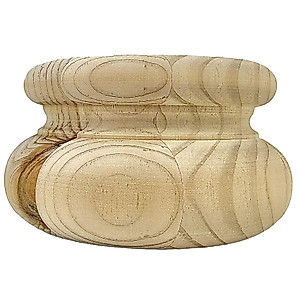 Highland Manor Wood Products Massive Wakefield Bun Foot - 2 1/2" Tall x 4 1/2" Wide (Pine) (Set of 4)