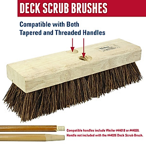 Weiler 44428 9" Block Size, 5 X 14 No. Of Rows, Wood Block, Palmyra Fill, Deck Scrub Brush