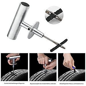 AUTOWN Tire Repair Kit - 68pcs Heavy Duty Tire Plug Kit, Universal Tire Repair Tools to Fix Punctures and Plug Flats Patch Kit for car Motorcycle, Truck, ARB，ATV, Tractor, RV, SUV, Trailer