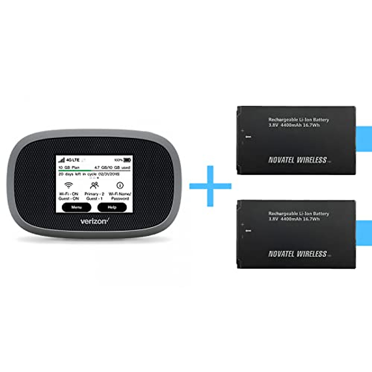 Verizon Jetpack Hotspot WiFi Device - 4G LTE MiFi 8800L | Portable Mobile Hotspot Device for WiFi with Case, Screen Protector, Additional Battery