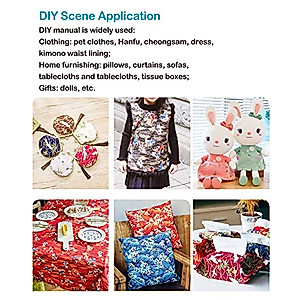 SQINAA Cotton Fabric Material Calico Cotton Handmade Bronzing Pre-Cut Fabric for Crafts DIY Sewing Clothes Quilting150 X 50Cm,F3