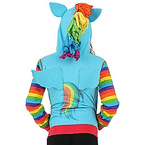 My Little Pony Little Girls Zip-up Hoodie, Rainbow Dash, Medium (5/6)