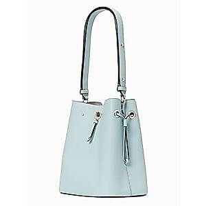 Kate Spade NY Marti Large Leather Bucket Bag Purse in Blue Glow
