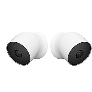 Google Nest Cam Outdoor or Indoor, Battery Wireless Camera - 2nd Gen (Two Cameras - Wire Free)