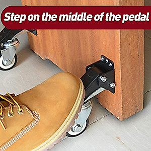 SPACEKEEPER Workbench Casters kit 660 Lbs - Retractable Casters Heavy Duty Bench Caster Wheels Designed for Workbenches Machinery & Tables, 4 Pack