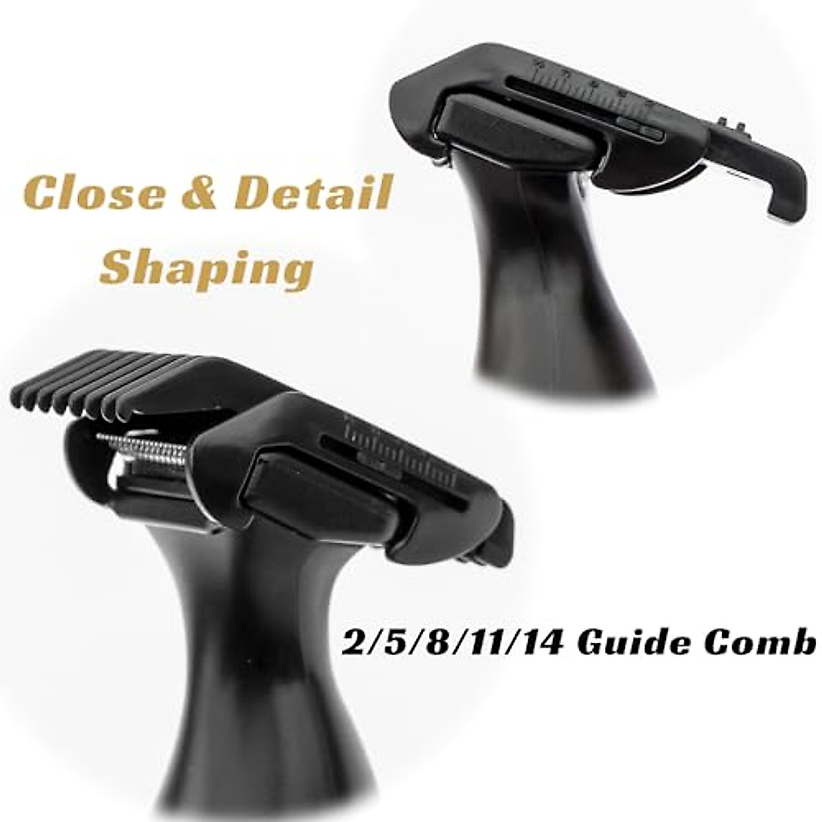 URBANER Mustache Edger, Battery Operated, Waterproof Compact Beard Trimmer for Men, Portable Clipper for Travel Grooming, Gift for Men, Length Adjustable, MB-042