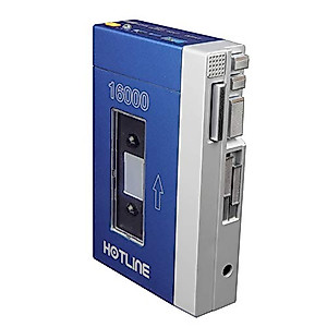 New Wave Toys Replitronics Hotline 16000 mAh Portable Power Bank and 10W Fast Wireless Charger, Metallic Blue, Retro Vintage USB C up to 3 Devices