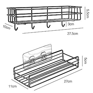 Bathroom Shelf, Adhesive Corner Shower Free Punching, Used for Shower Room Organization and Kitchen Storage