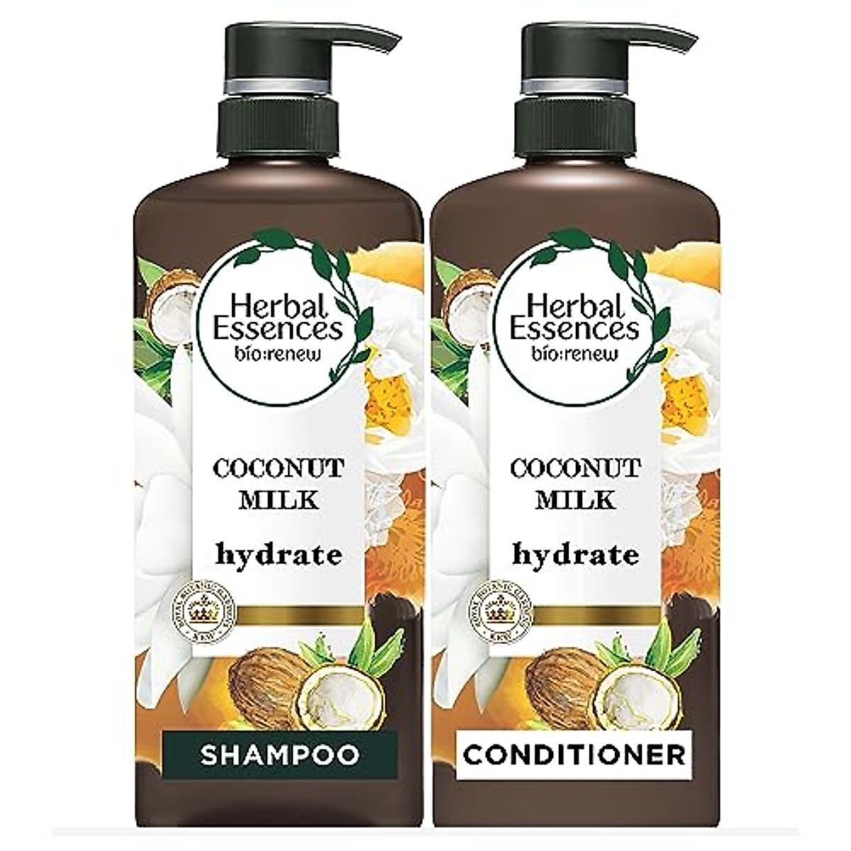 Herbal Essences, Shampoo and Conditioner Kit with Natural Source Ingredients, Color Safe, Bio Renew Coconut Milk, 20.2 fl oz, Kit