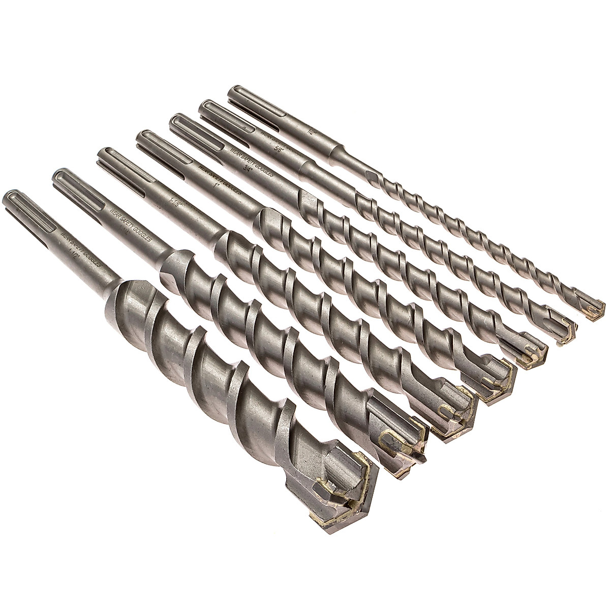 7 Piece Carbide Tipped BIT, Masonry Drill Bit Set, SDS Max!!!