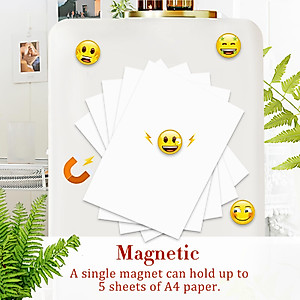 MORCART 54PCS Fridge Magnets, Cute Emoji Locker Magnets, Decorative Refrigerator Magnetic Board Cabinets Classroom Office Cubicle School Funny Smiley Gifts for Adults (3cm)