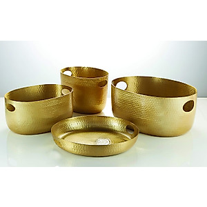 American Metalcraft ATHG14 Hammered Aluminum Beverage Tub, Gold, 512-Ounces