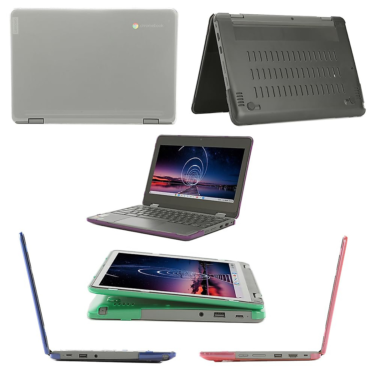 mCover Hard Shell Case ONLY Compatible for 2023~2024 11.6" Lenovo Chromebook 300E Yoga Gen4 / 100E Gen 4 Laptop (NOT fitting ANY other Lenovo models) - Black