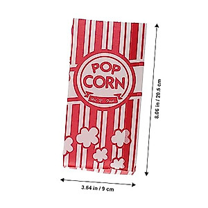 100pcs Popcorn Popcorn Packaging Bag Disposable Containers Cardboard Paper Organizer Snack Containers French Fry Holder Party Popcorn Bags Individual Popcorn Box Small Popcorn Bags