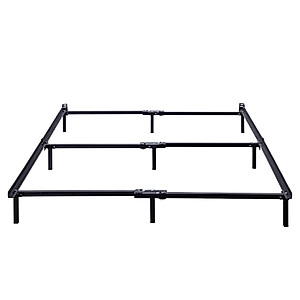 ZINUS Compack Metal Bed Frame / 7 Inch Support for Box Spring and Mattress Set, Black, Queen