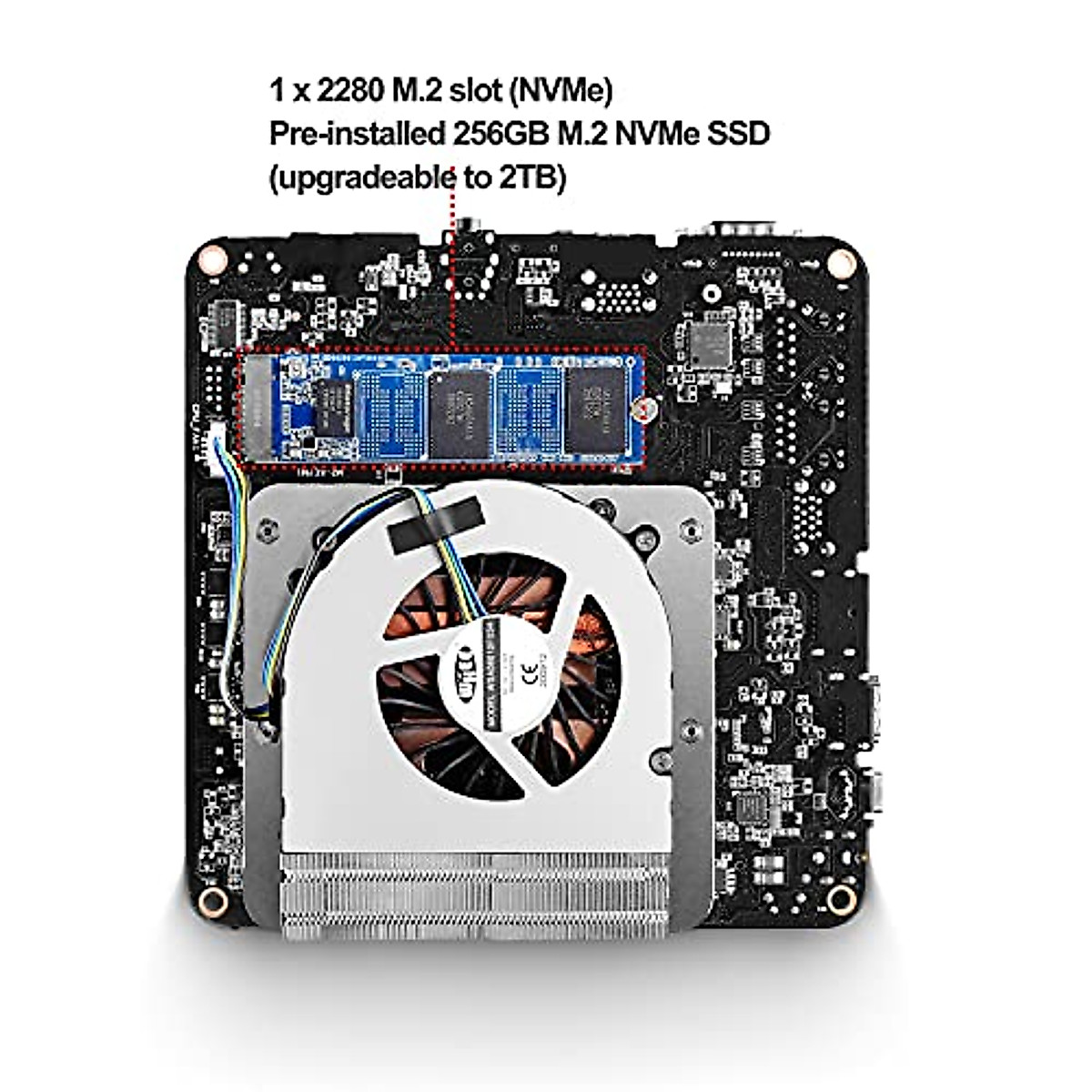 MINIX NGC-5, Intel i5-8279U Mini PC 8GB/256GB M.2 NVMe SSD, Triple 4K @ 60Hz Display/HDMI 2.0/ USB-C/DP/2xGigabit Ethernet/4USB 3.1. Support 4G LTE, SSD (SATA), Auto Power On