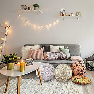 ievei 3D-Digital Log Bed Throw Pillow - Car Seat Armrest Cushion, Rustic Cabin Decor