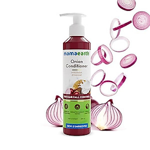 Mamaearth Onion Conditioner | Anti Hair Loss & Hair Growth with Coconut Oil | Organic Deep Conditioner for Color Treated Hair | 8.45 Fl Oz (250ml)