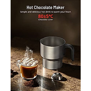 Paris Rhône Milk Frother and Steamer, 𝟓𝟎𝟎𝐌𝐋/𝟏𝟔.𝟗𝐎𝐙 𝐃𝐞𝐭𝐚𝐜𝐡𝐚𝐛𝐥𝐞 Hot Chocolate Maker, Electric Milk Warmer, Hot Cocoa Maker, Stainless Steel Hot/Cold Foam Maker, Dishwasher Safe