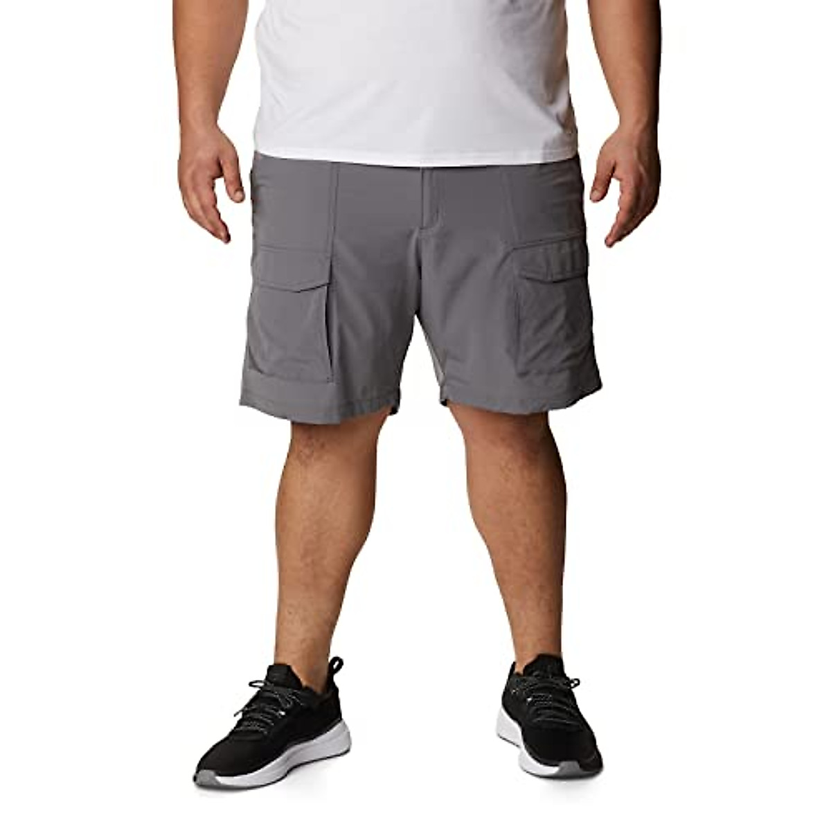 Columbia Men’s Permit III Shorts, Sun Protection, City Grey, Large