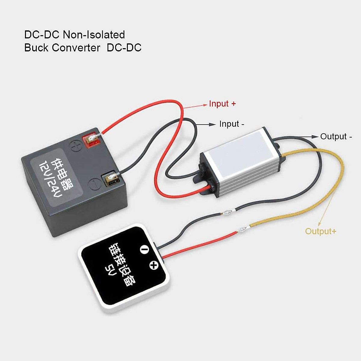 Maxmartt Buck Converter Voltage Regulator, 24V to 12V High Efficiency Step Down Power Supply 5A DC Buck Converter Step-Down Volt Module for Robots, LED Lights, Photovoltaic Panels etc