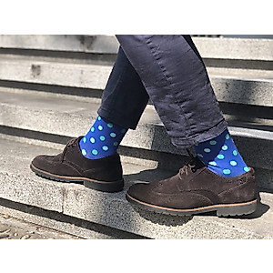 ONE CODE Men's Colorful Dress Socks with Gift Box, 3-Pack, Giant Polka Dot