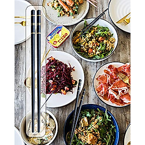 YUNDUOJIA Glass Fiber Chopsticks-Reusable Japanese-style, Chinese-style and Korean-style Chopsticks, Dishwasher-safe, ï¼ˆ2 Pairs Gift Setï¼‰