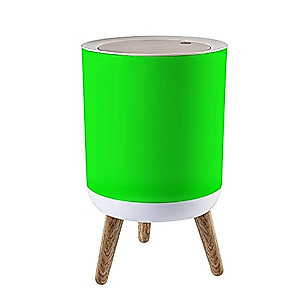 LGCZNWDFHTZ Small Trash Can with Lid for Bathroom Kitchen Office Diaper Plain neon Green Solid Color Also Know as Lime Lime Green Bedroom Garbage Trash Bin Dog Proof Waste Basket Cute Decorative