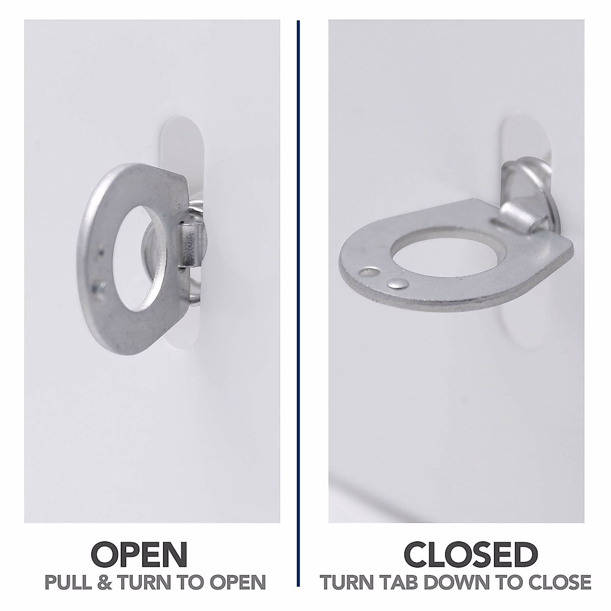 Leisure Coachworks Steel Fastener RV Water Heater Latch Twist Cam Lock (2-Pack)