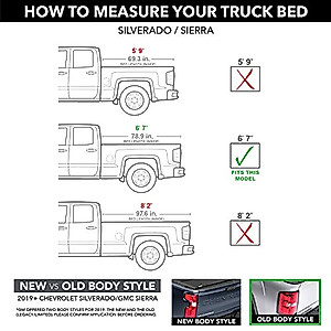 TruXedo TruXport Soft Roll Up Truck Bed Tonneau Cover | 272001 | Fits 2014 - 2018, 2019 Limited/Legacy Chevy/GMC Silverado/Sierra 1500, 2015-19 2500/3500HD 6' 7" Bed (78.9")