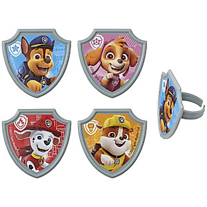 CakeDrake Rescue Dog Doggie Puppy (12) Birthday Party CupCake Favor Decor Rings