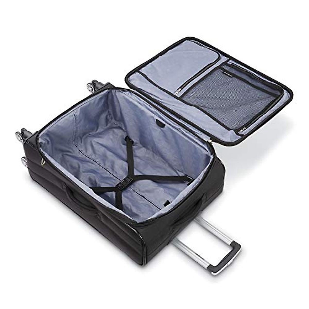 Samsonite Ascella X Softside Expandable Luggage with Spinners, Black, Checked-Large 29-Inch