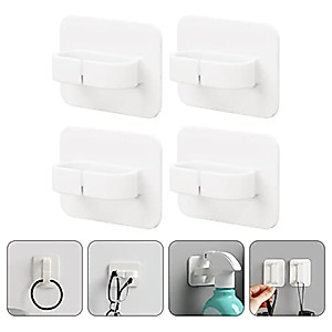 Cabilock Towel Hooks Spray Bottle Storage Rack Hook 20 pcs Spray Bottle Hook Under Cabinet Spray Bottle Holder Adhesive Bottle Holder Hangers Adhesive Bottle Hanging Circle Towel Hook
