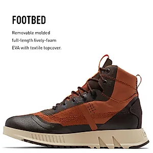 Sorel Men's Mac Hill Lite Rush Waterproof Boot - Wood, Blackened Brown - Size 11.5