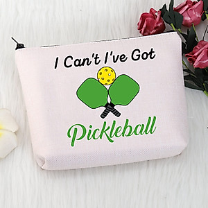 MNIGIU Pickleball Lover Gift Pickleball Player Makeup Bag I Can't I've Got Pickleball Zipper Pouch (Pickleball bag)