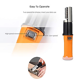 Electric Fish Scaler,Viiwuu Portable Automatic Powerful Cordless Fish Scaler Scale Scraper Remover Cleaner Skinner Kit Build in 12V Rechargeable Battery Electric Fish Scaler Remover