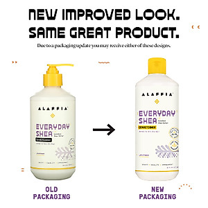 Alaffia EveryDay Shea Conditioner - Normal to Very Dry Hair, Moisturizing Support to Balance pH for Protected, Luxurious Locks with Shea Leaf and Butter, Fair Trade, Lavender, 16 Fl Oz