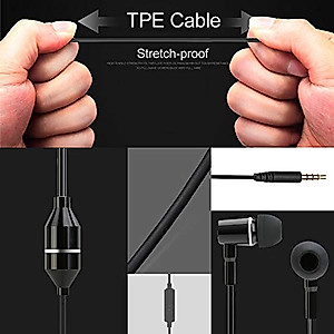 Docooler 3.5mm Earphone Stereo Music Headset Air Tube in-Ear Headphone Radiation Free Noise Reduction Line Control Music & Calls for Phones Desktop PC