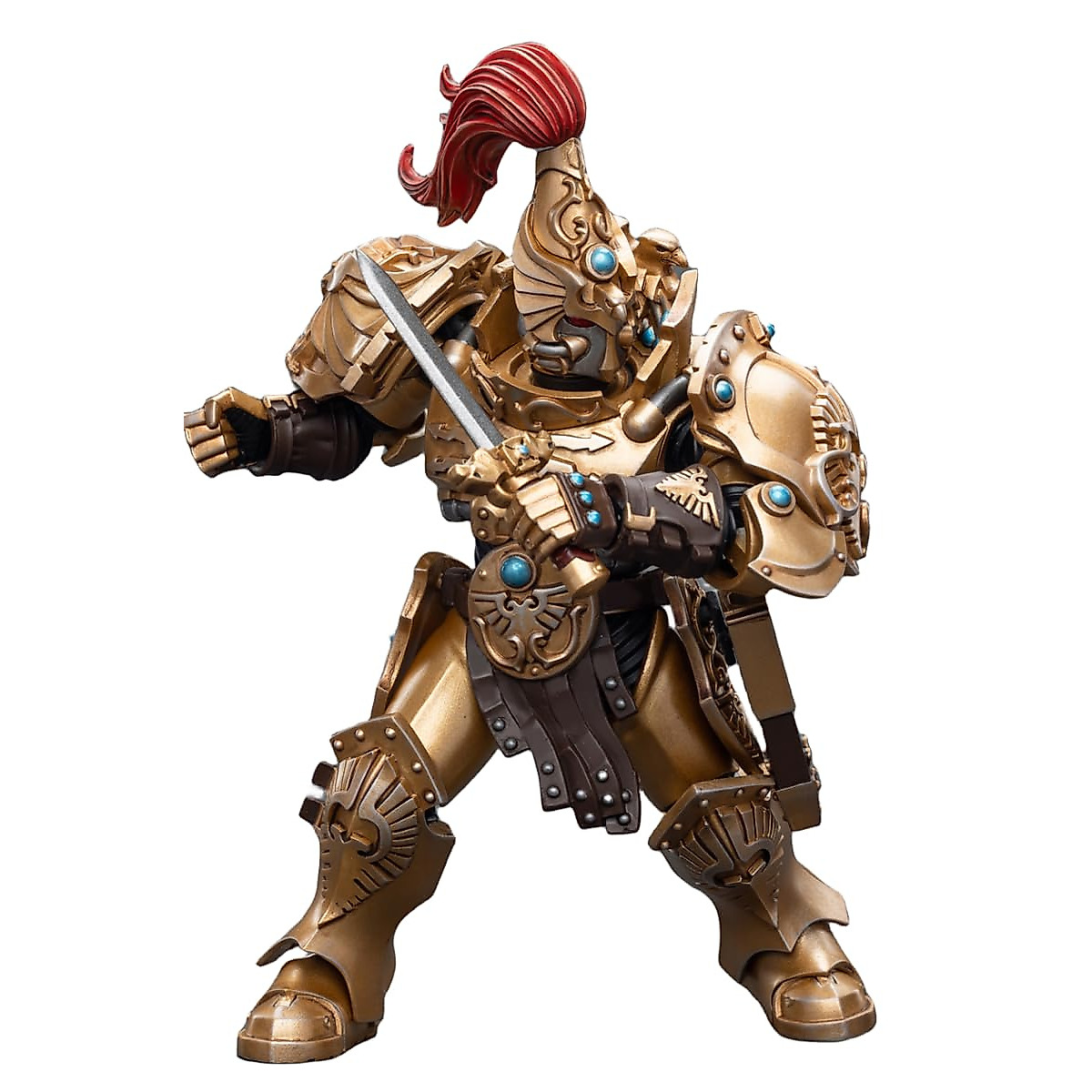 HiPlay JoyToy Warhammer 40K Collectible Figure: Adeptus Custodes Custodian Guard with Sentinel Blade 1:18 Scale Action Figures JT7837 (Guard with Sentinel Blade)