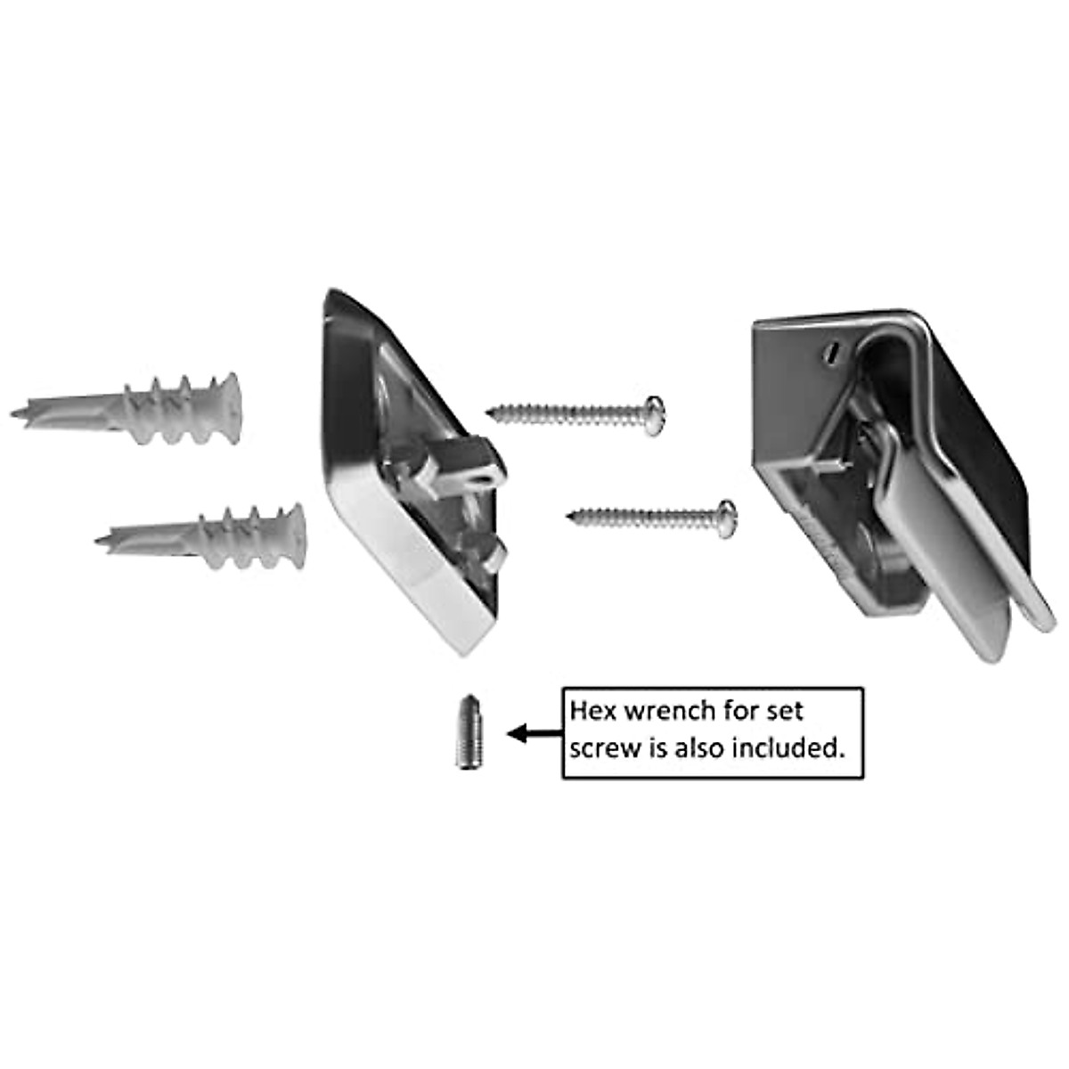 TrueGem Wall Mounted Hand Towel Holder with Baseplate. Compact Clip/clamp. Smaller Than bar, Ring, Rack for Bathroom