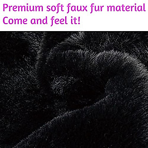 Alissie Mini Purse Backpacks for Women Furry Bag Kawaii Fluffy Fuzzy Bag anime Faux Fur 2 in 1 Travel Daypacks