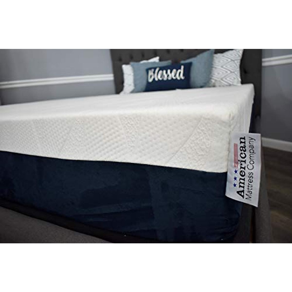 American Mattress Company 10" American Made Graphite Infused Memory Foam Mattress: CertiPUR Certified RV King (72x80)