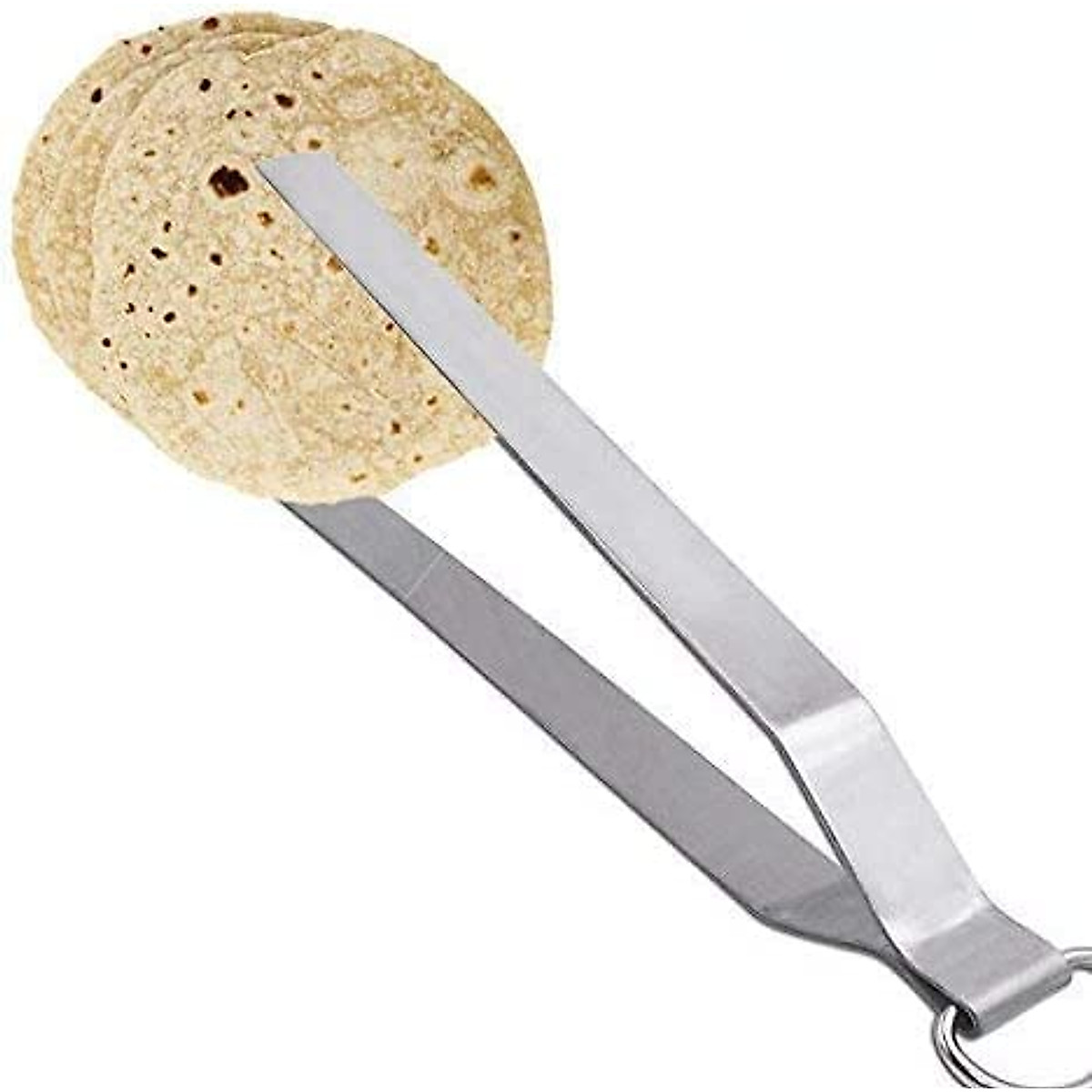 Set Of 2 Stainless Steel Roasting Net With Stainless Steel Tong Cooking Rack For Papad/Khakhra Baking Roti and Parathas Indian Kitchen Accessories Wire Roasting Net - (Black)