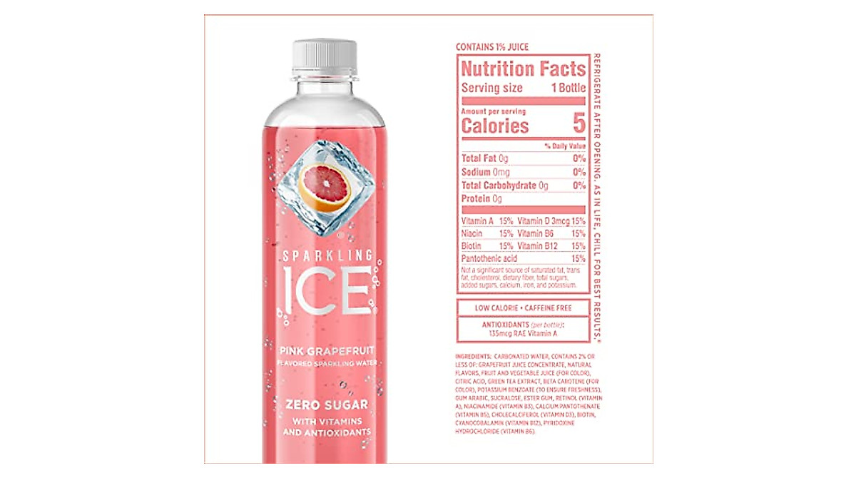 Sparkling Ice Pink Grapefruit Water - Zero Sugar & Flavorful