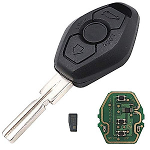 Keymall keyless EWS entry remote car key fob 3 Button replacement for BMW 3 5 7 SERIES E38 E39 E46 With Chip 315MHZ/433MHZ HU58