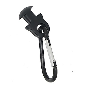 JinJing Carabiner Connector Accessories for Bogg Bag Keys Cup Holder Beach Tote Bag Hooks Inserts Charms Black