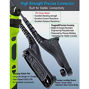 commountain APX 6000 XPR 7550e Earpiece w/Mic Compatible for Motorola Radios APX 8000 APX 7000 4000 XPR 7580e 7380e XPR 7550 7350e 7350 APX6000 APX7000 APX8000 XPR7550 XPR7550e, Surveillance Headset